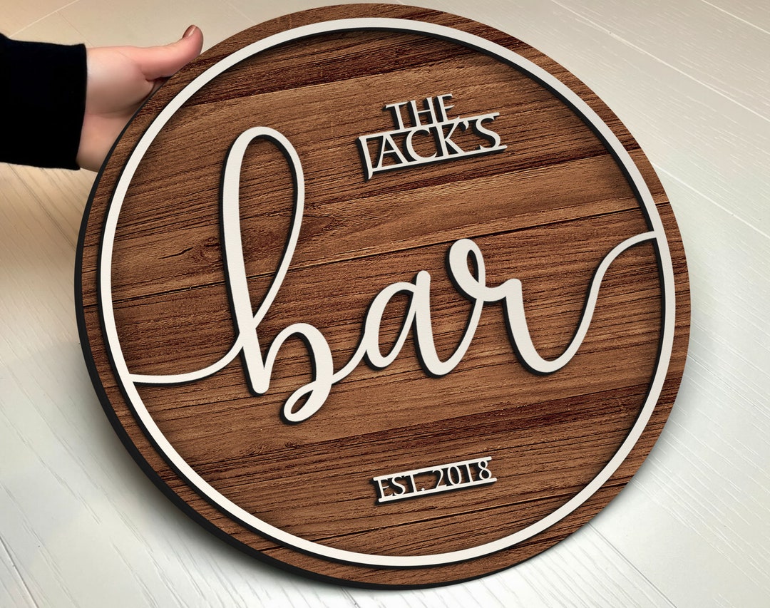 Personalized Coffee Bar, Coffee Shop Sign, Round Wooden Sign, Custom ...