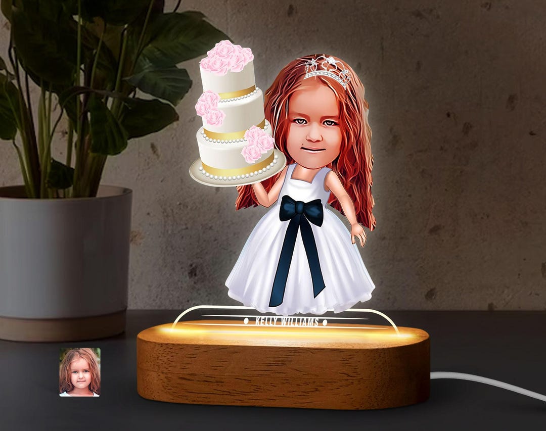 Lámpara LED personalizada con forma de caricatura para cumpleaños con ...