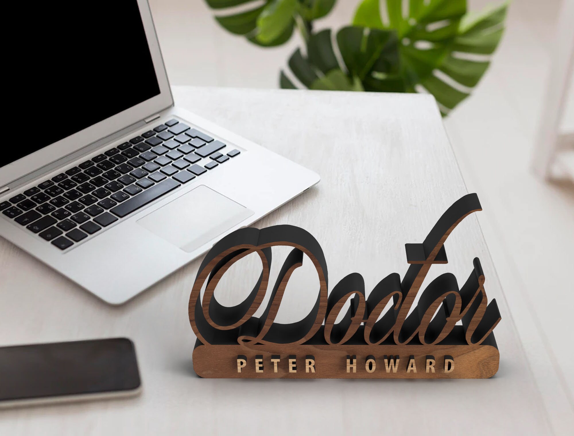 Personalized Handcrafted 3D Wooden Desk Name Plate Custom 3D - Etsy