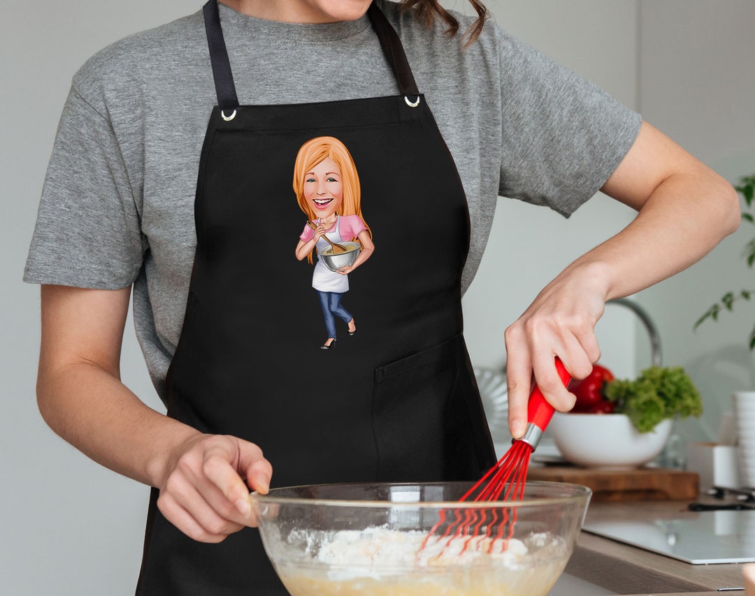 Custom Chef Cartoon Professional Apron, Kitchen Apron, Personalized ...
