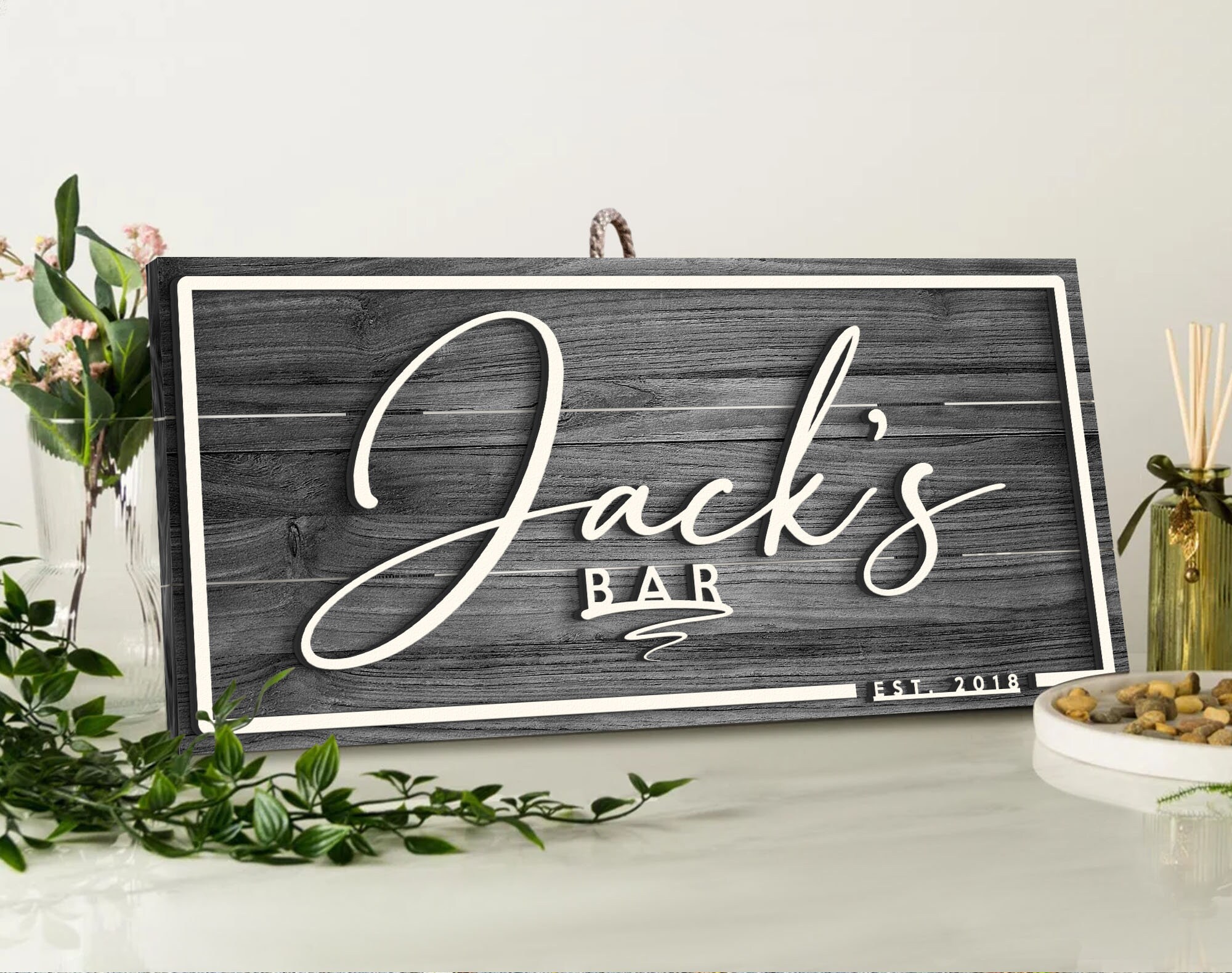 Personalized Bar Sign Wooden Sign Gift Custom Wood Sign - Etsy