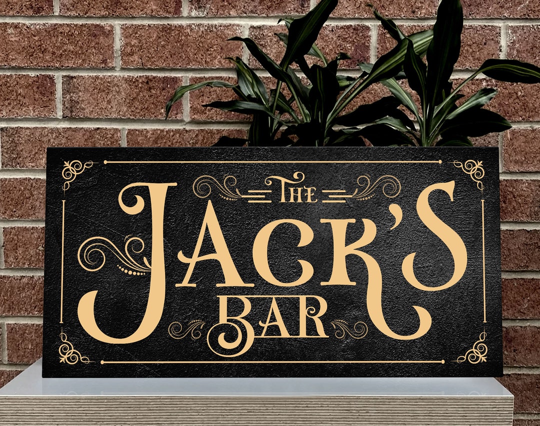 Personalized Canvas Bar Sign Custom Canvas Bar Frame Pub - Etsy