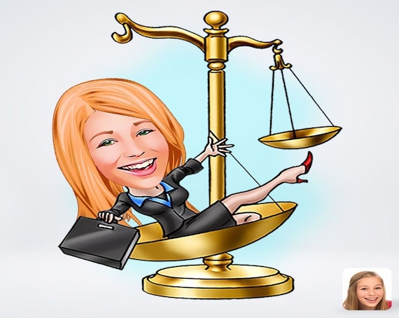 Lady Lawyer Cartoon