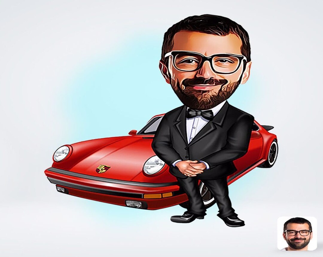 Personalized Male Boss Drawing / Male Boss Cartoon Drawing / Male Boss ...