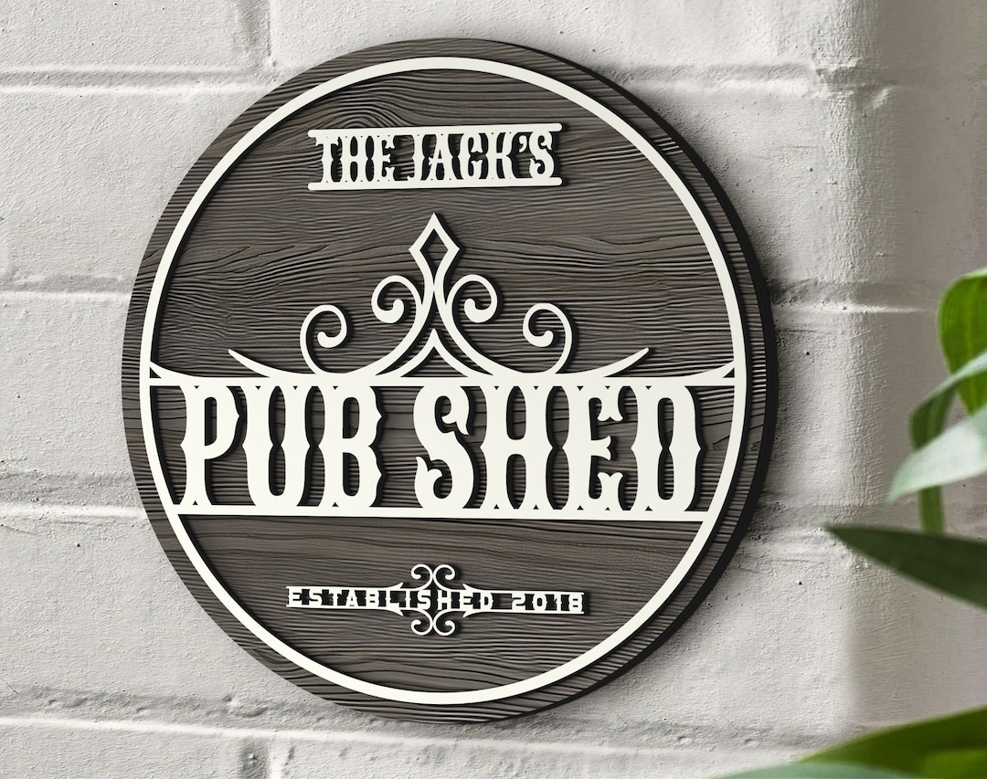 Personalized Bar Sign, Round Wooden Sign, Custom Wood Sign, Home Bar ...