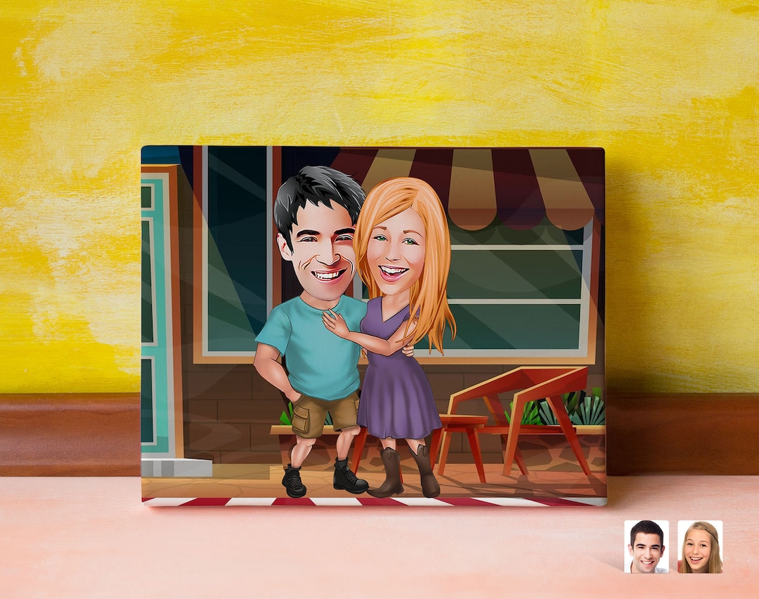 Personalized Cartoon Couple Drawing, Custom Cartoon Drawing, Cartoon ...