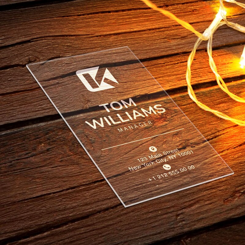 Clear Business Cards - Etsy