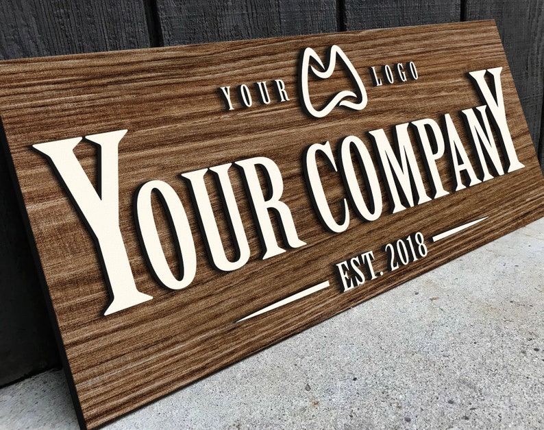 Personalized Wooden Logo Sign Wooden Sign Custom Wood - Etsy