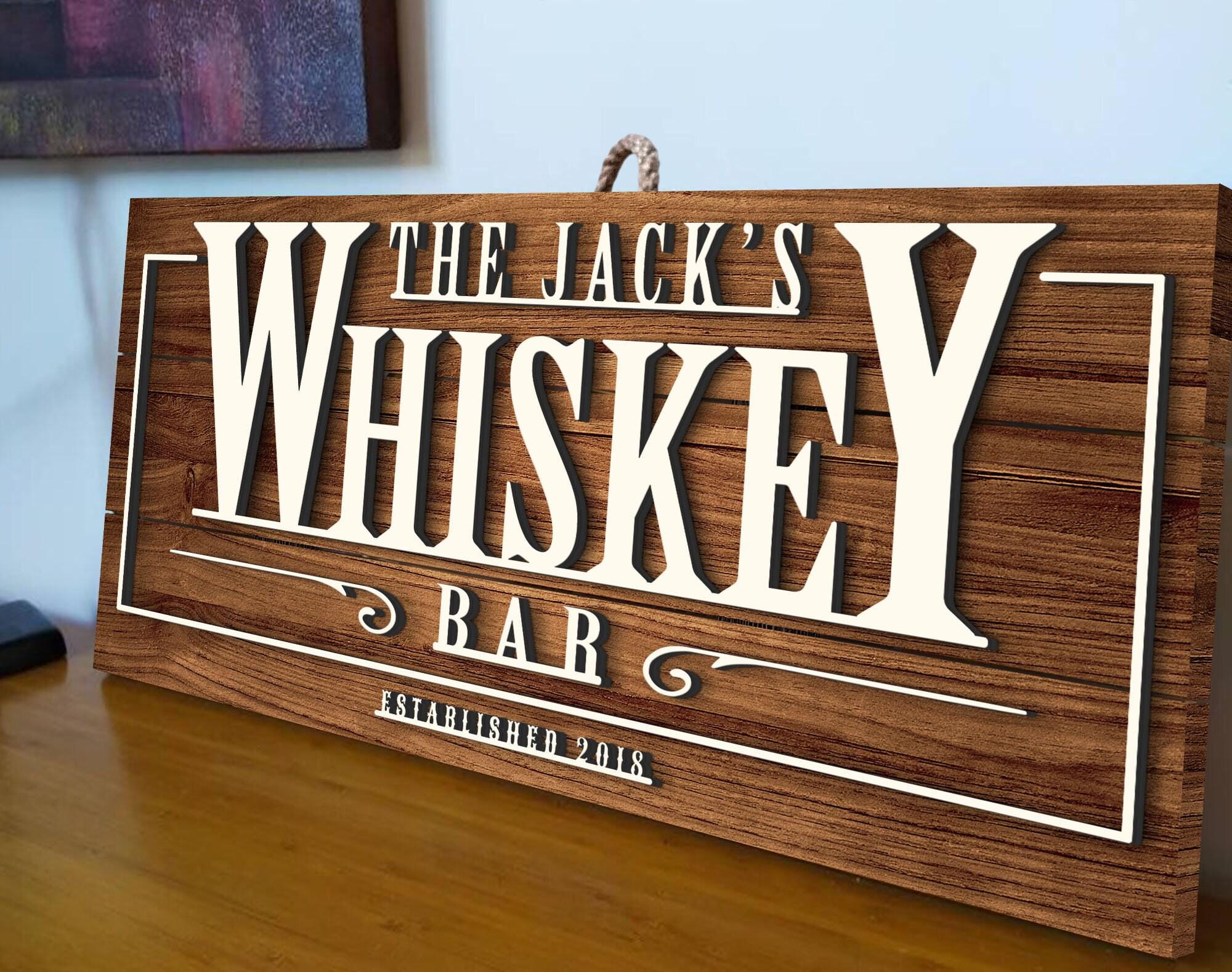Personalized Bar Sign Wooden Sign Gift Custom Wood Sign Personalized ...