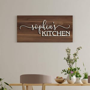Personalized Kitchen Sign, Wooden Sign Gift, Custom Wood Sign ...
