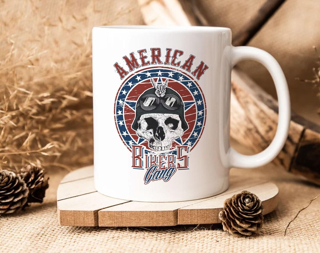 Personalized Motorcyclist Design Coffee Cup, Coffee Mug With Motorcycle ...
