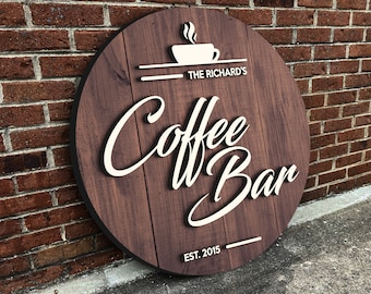Round Bar Sign Custom - Etsy