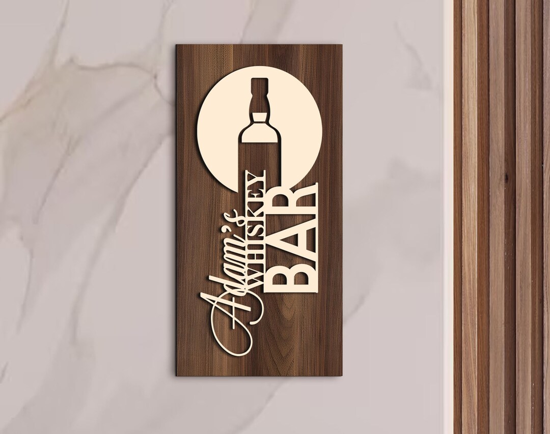 Personalized Modern Bar Sign Basement Bar Sign Custom Wood - Etsy