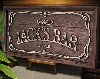 HOTEL BAR POINTER Sign, Bar Directional Sign, Bar Door Plate Sign ...
