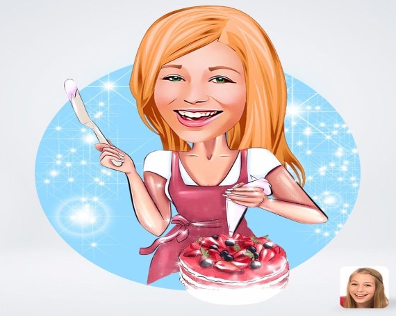 Cartoon Pastry Chef