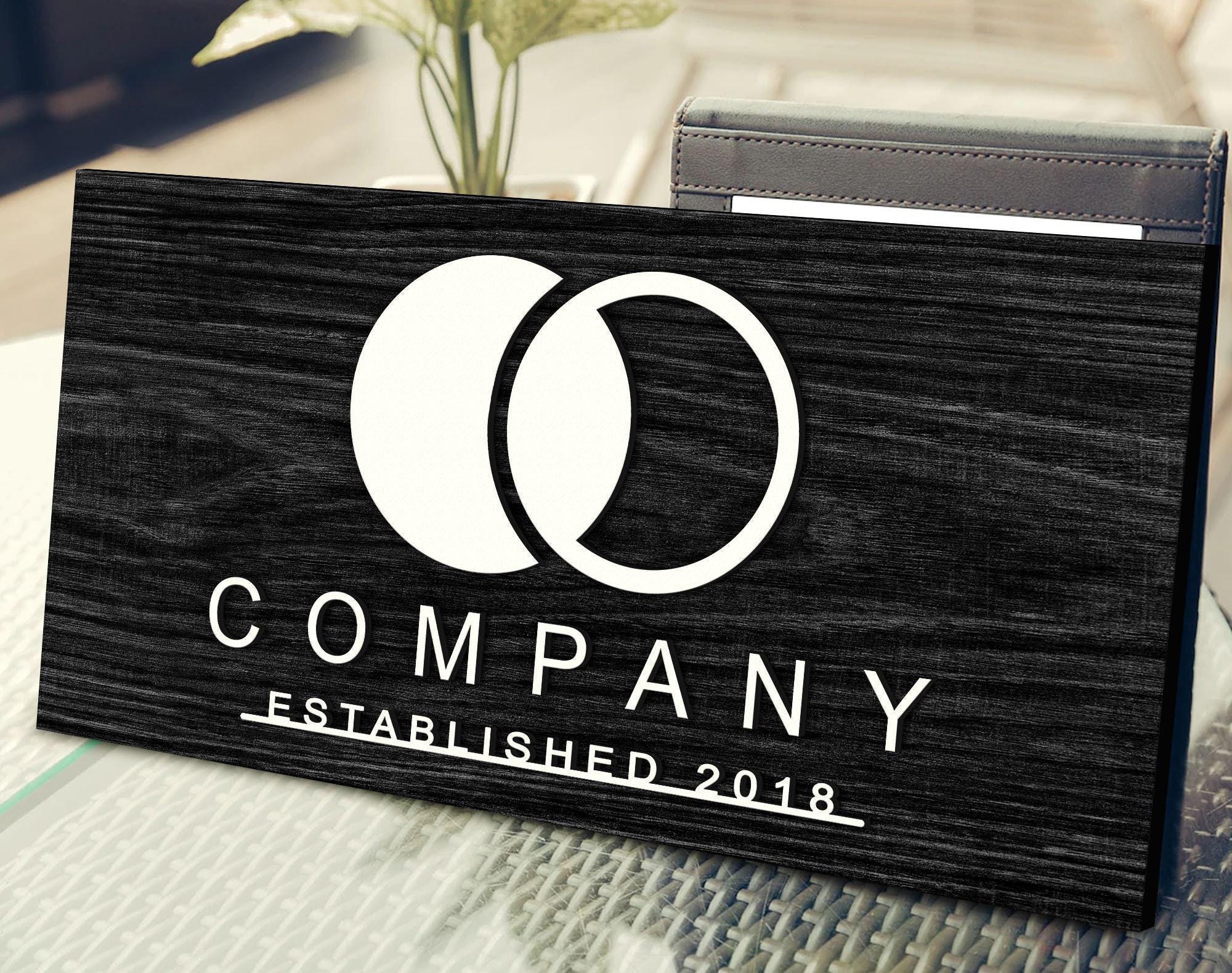 Personalized Wooden Logo Sign, Wooden Sign, Custom Wood Company Sign ...