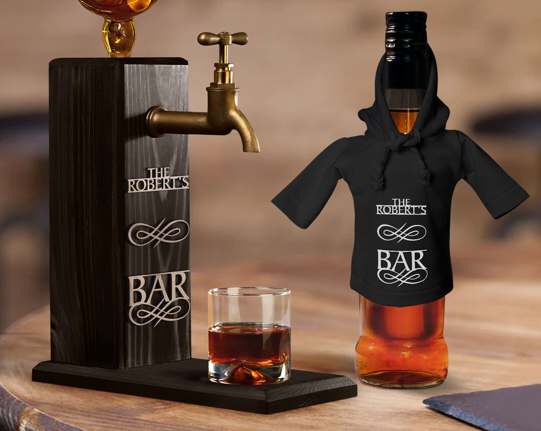 Personalized Embossed Name Whiskey Dispenser and Whiskey Bottle T-shirt ...