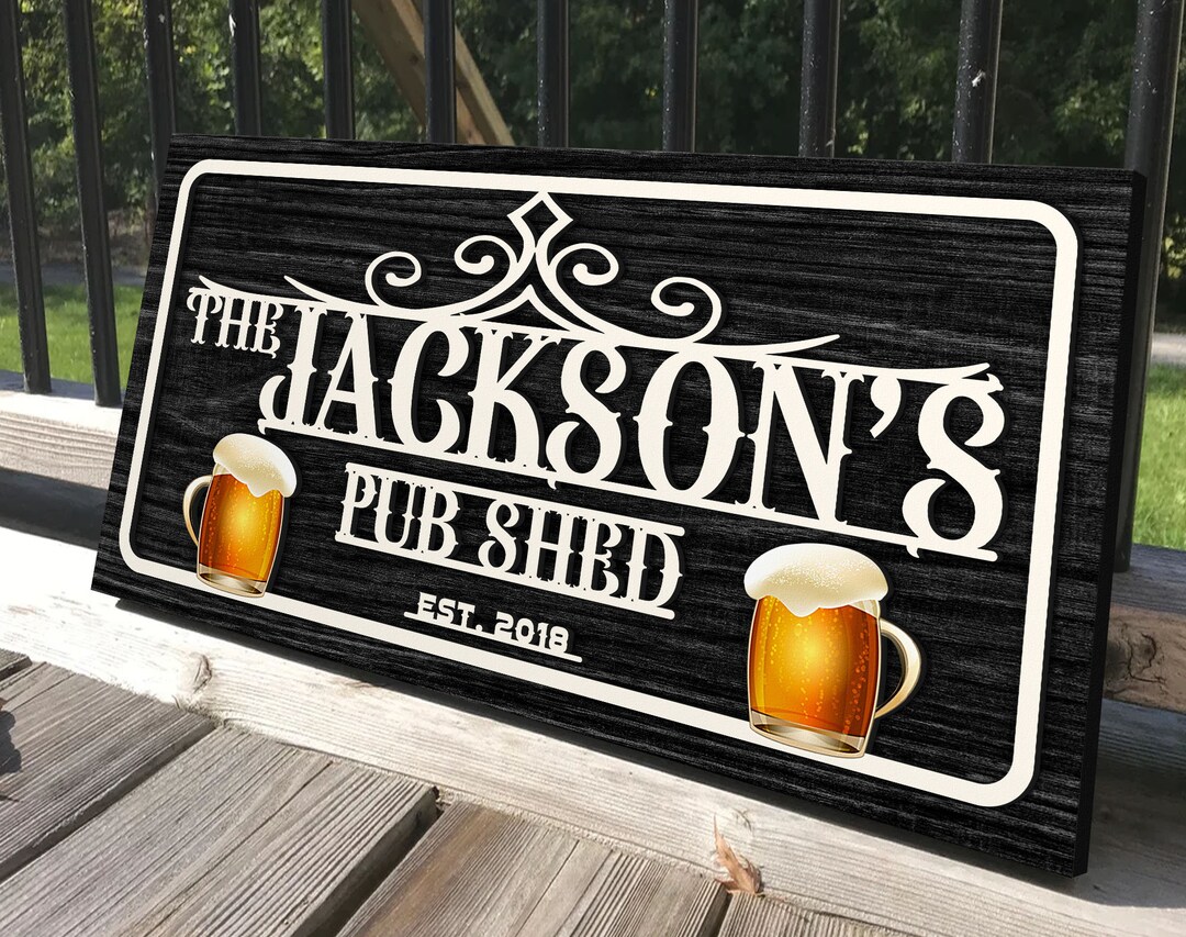 Personalized Wooden Bar Sign, Custom Wood Sign, Personalized Wood Sign ...
