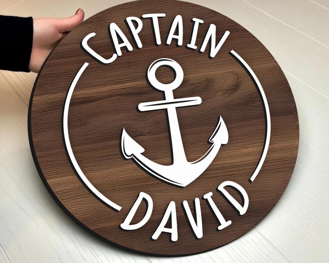 Personalized Name Sailor Sign, Housewarming Gift, Custom Sea Captain ...