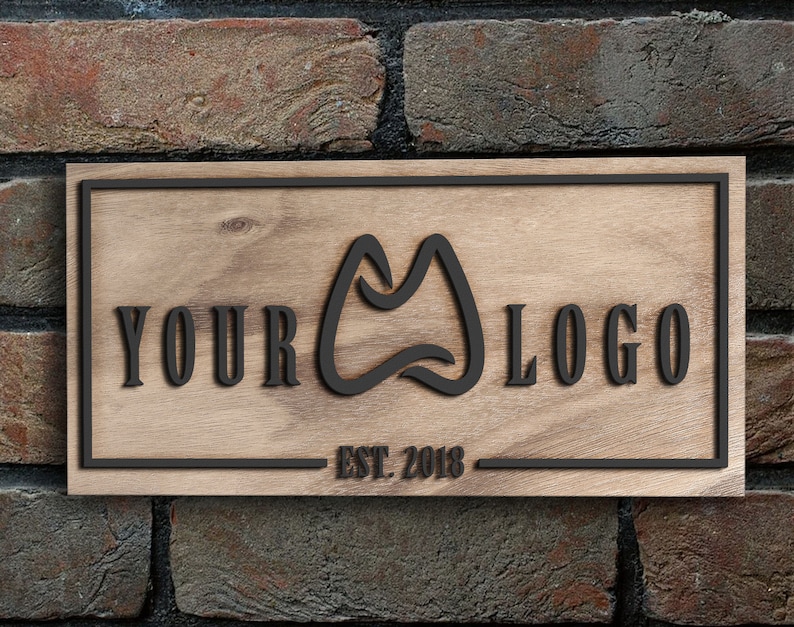 Personalized Wooden Logo Sign Wooden Sign Custom Wood - Etsy