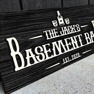 Personalized Bar Sign Wooden Sign Gift Custom Wood Sign - Etsy