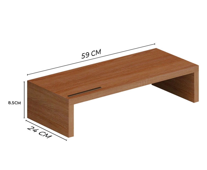 Wood Monitor Stand Computer Riser Solid Wood Desk Shelf for - Etsy