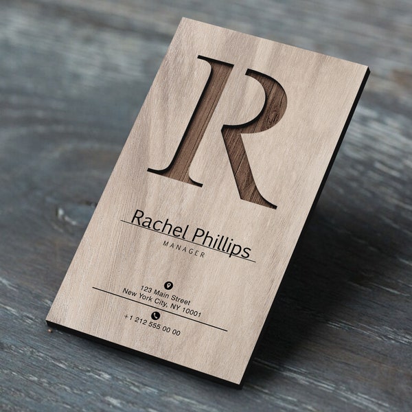 Wood Business Cards With Laser Engraving - Etsy
