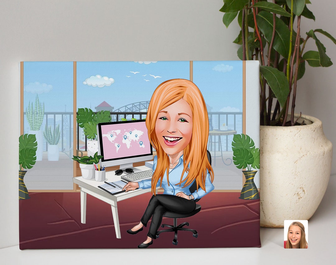 Personalized Manager Cartoon Drawing, Custom CEO Cartoon Drawing ...