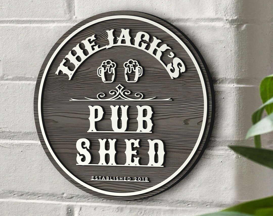 Personalized Bar Sign, Round Wooden Sign, Custom Wood Sign, Home Bar ...
