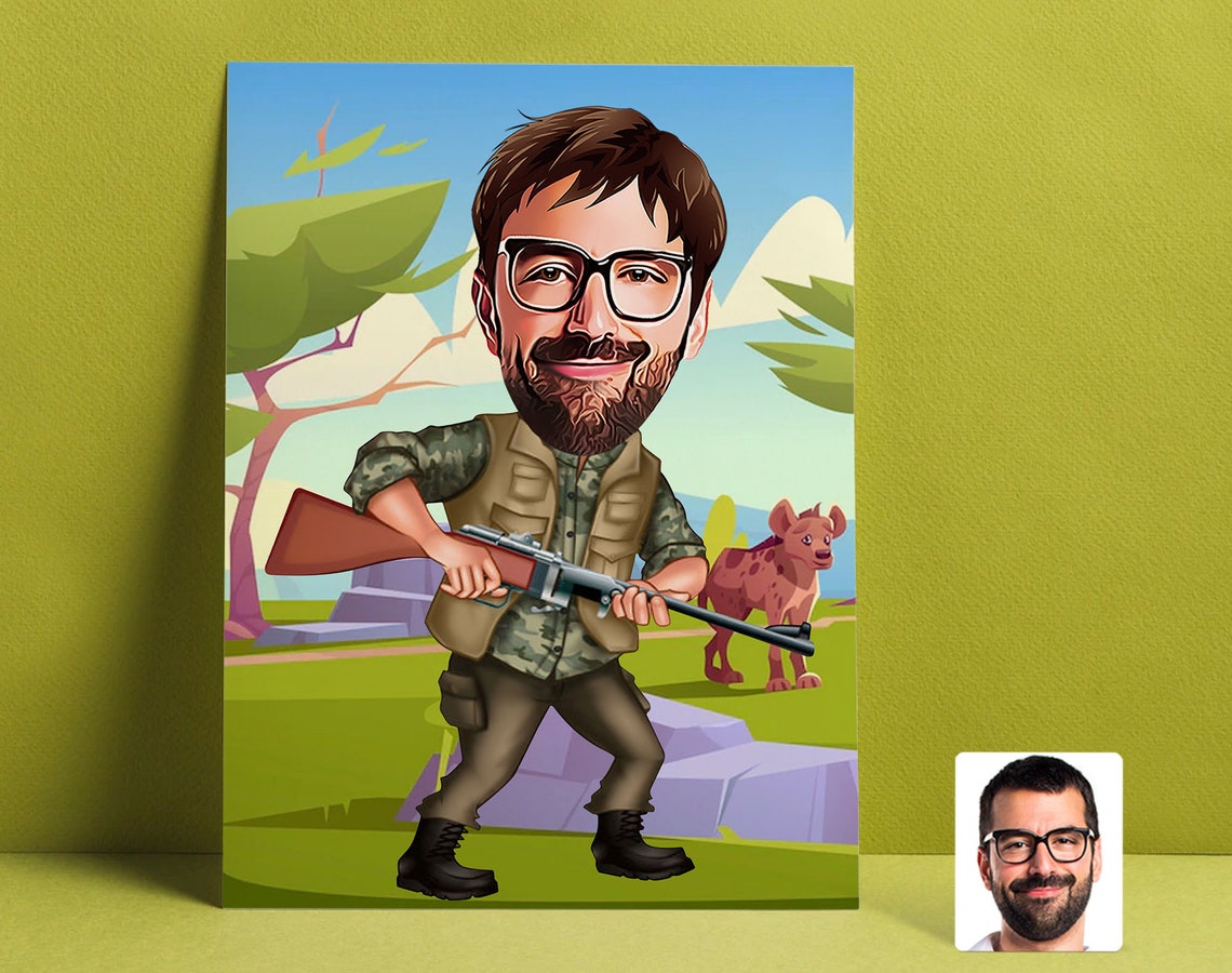 Customized Cartoon Hunter Custom Hunting Figure Huntsman - Etsy