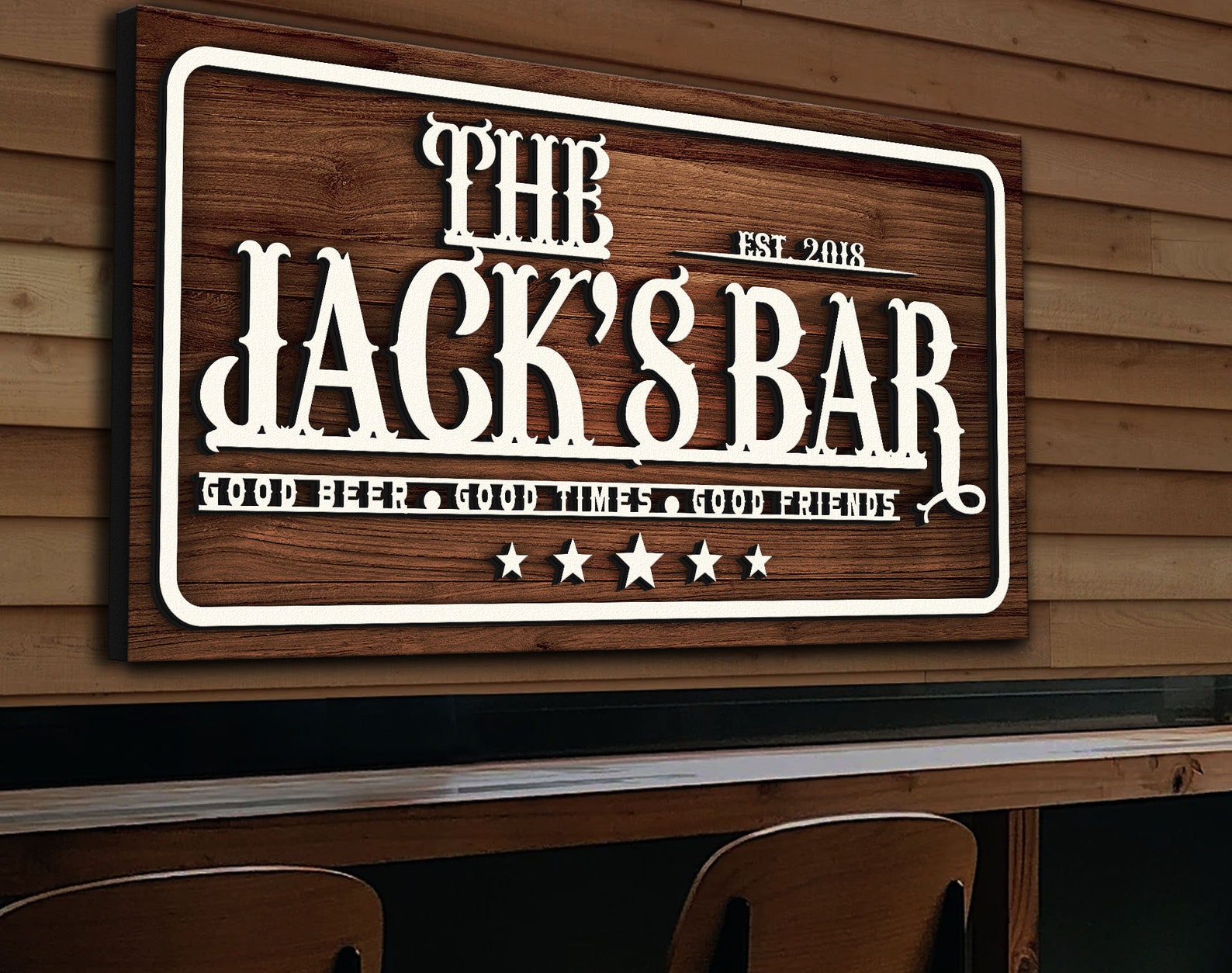 Personalized Bar Sign Wooden Sign Gift Custom Wood Sign - Etsy