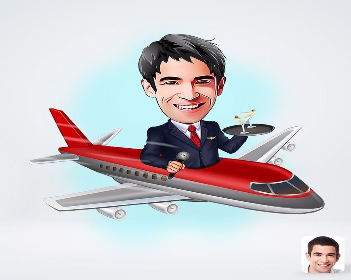 Flight Attendant Cartoon