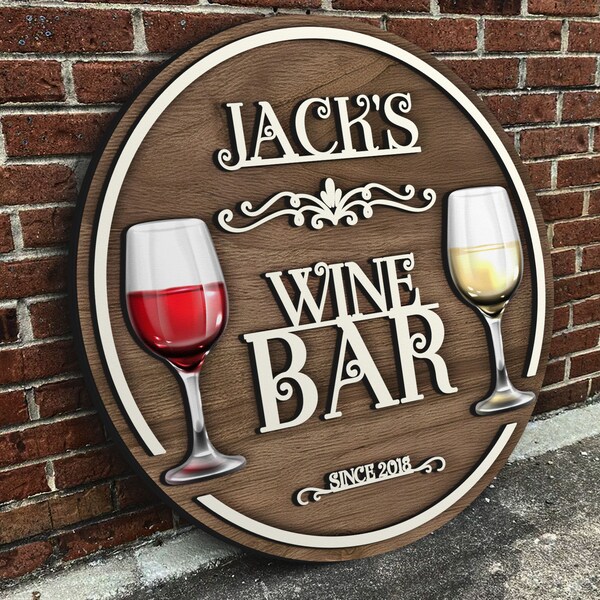 Wooden Wine Sign - Etsy
