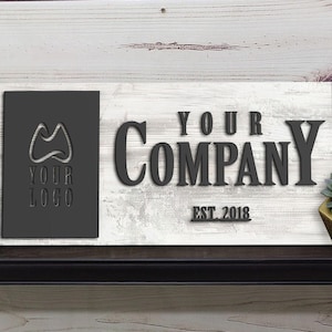 Personalized Wooden Logo Sign, Wooden Sign, Custom Wood Company Sign ...