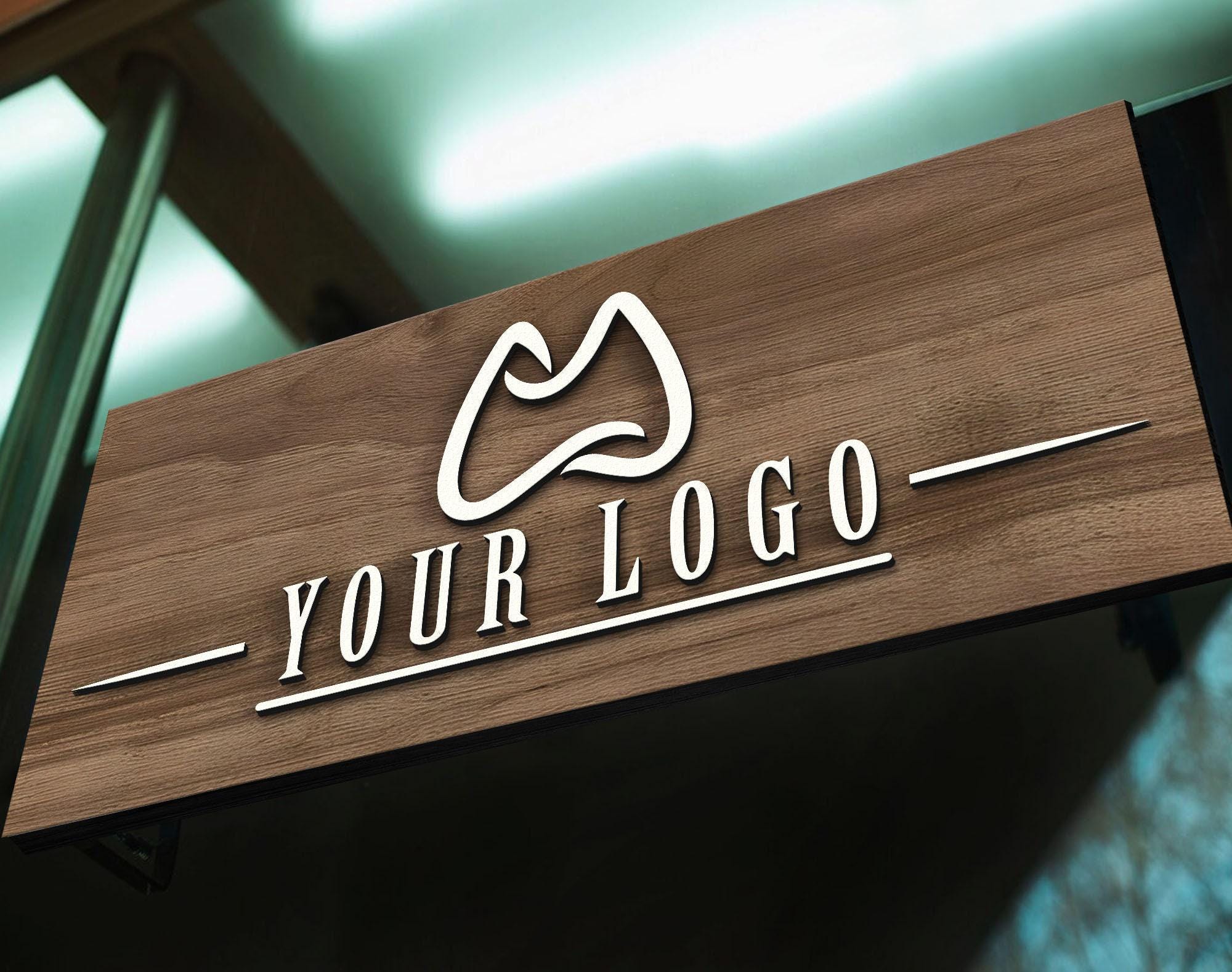 Personalized Wooden Logo Sign, Wooden Sign, Custom Wood Company Sign ...