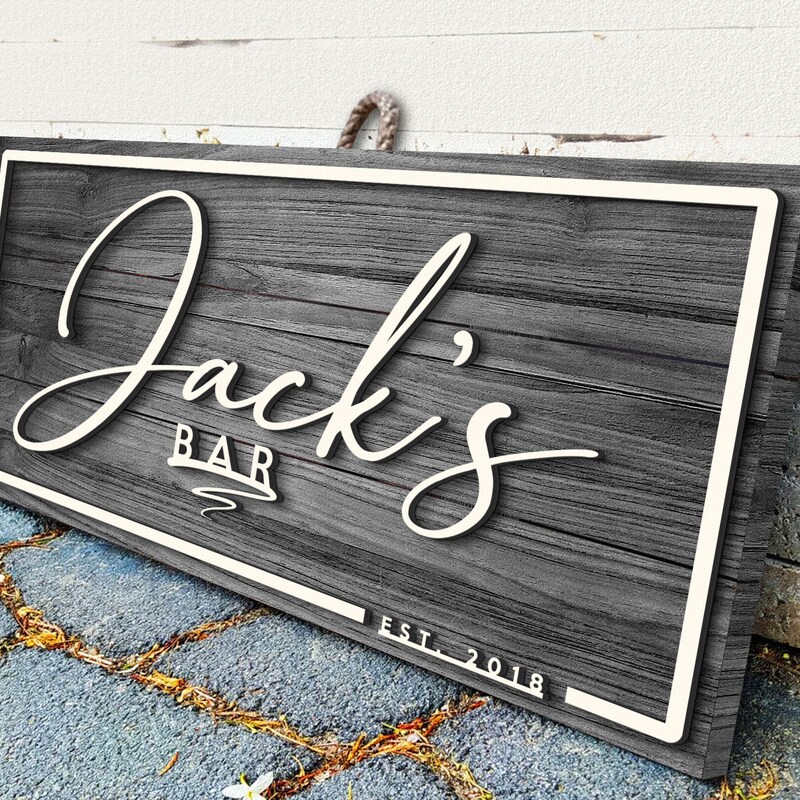 Rustic Bar Sign - Etsy