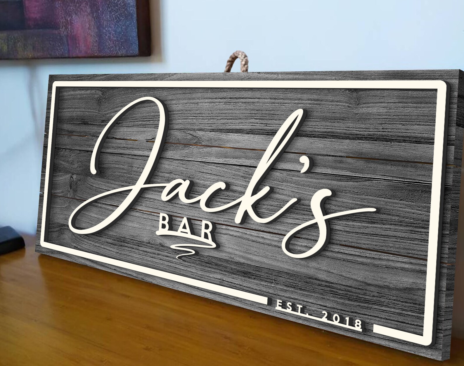 Personalized Bar Sign Wooden Sign Gift Custom Wood Sign - Etsy