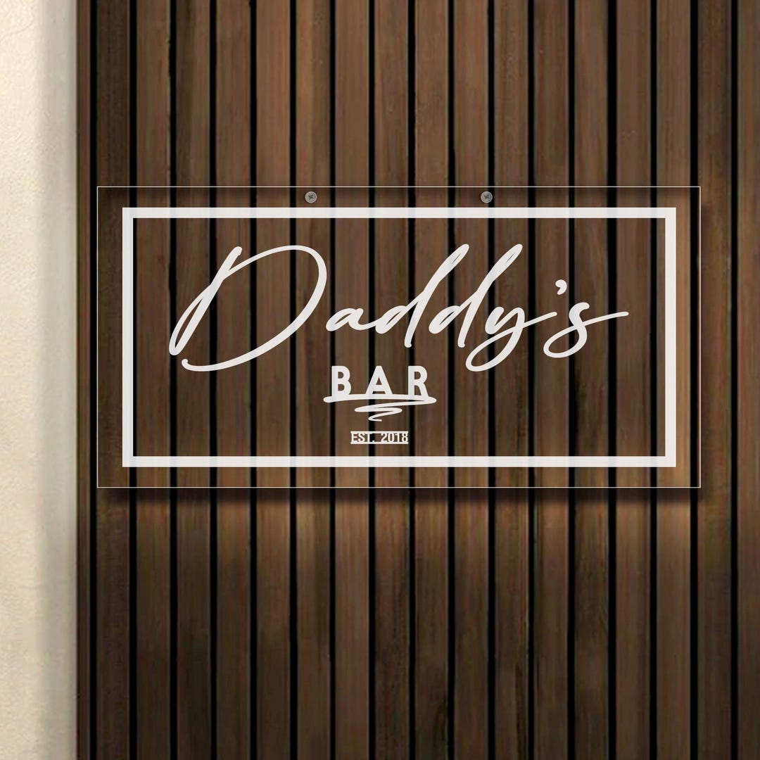 Personalized Clear Acrylic Bar Sign, Custom Bar Sign, Beer Pub, Man ...