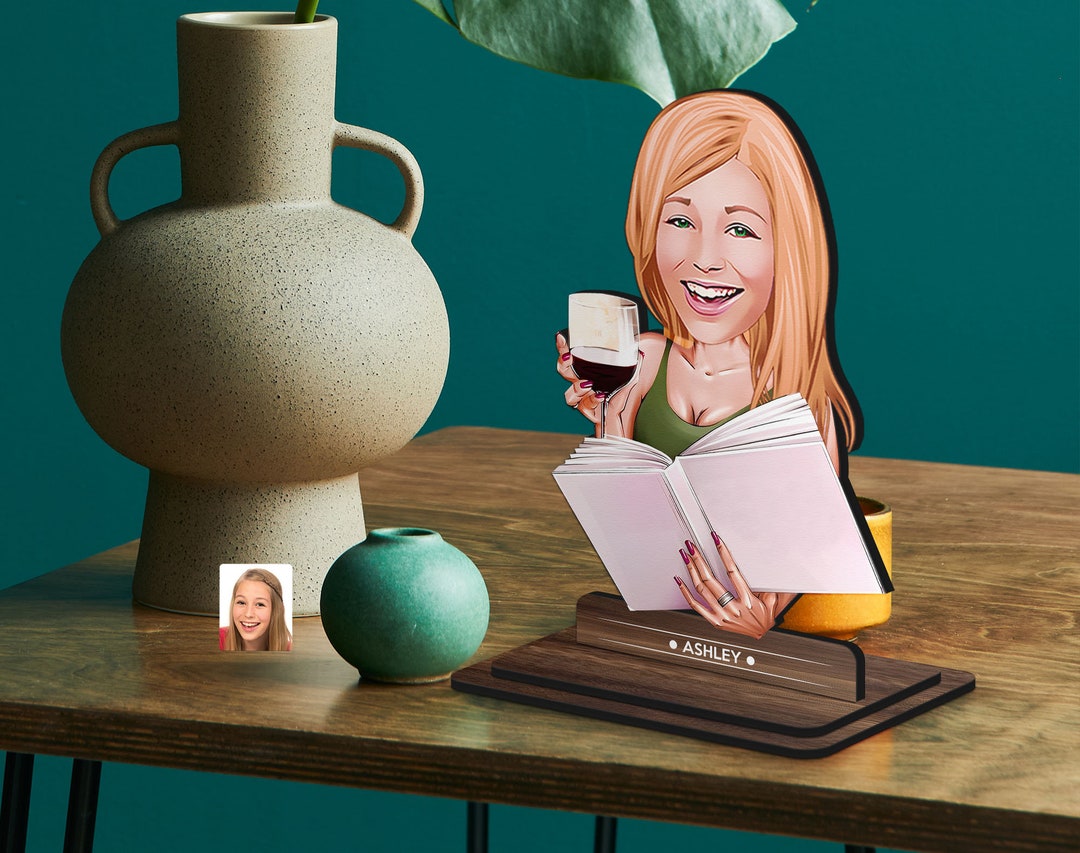 Personalized 3D Wooden Cartoon Figurine Trinket, Anniversary Gift ...