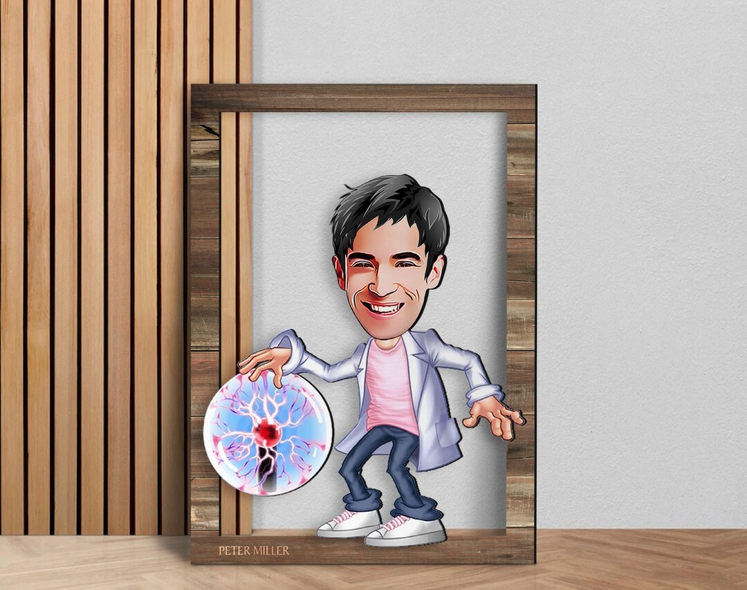 Personalized 3D Wooden Cartooned Electrical Engineer Wall Art, Custom ...