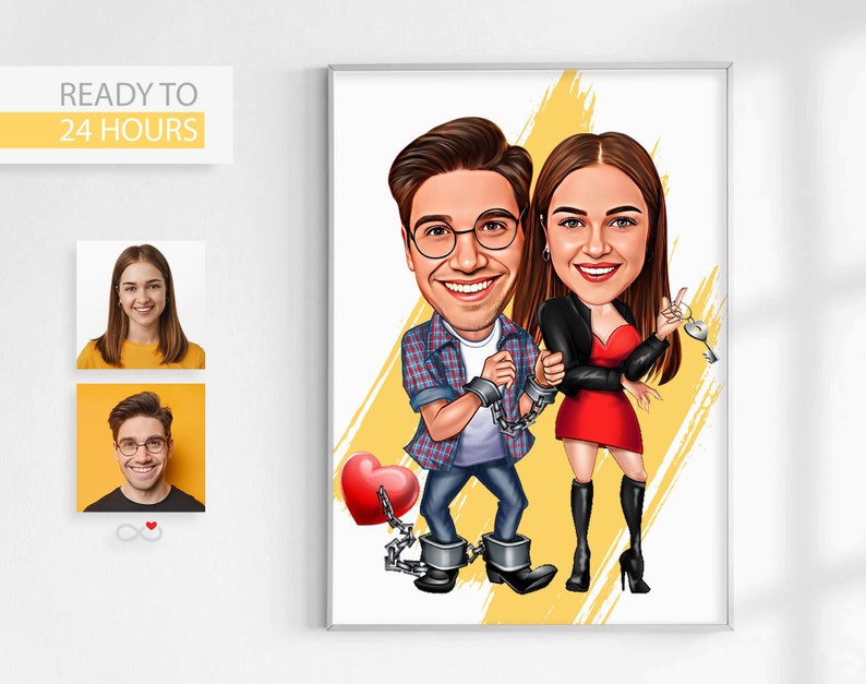 Custom Cartoon Drawing Cartoon Couple Custom Portrait - Etsy