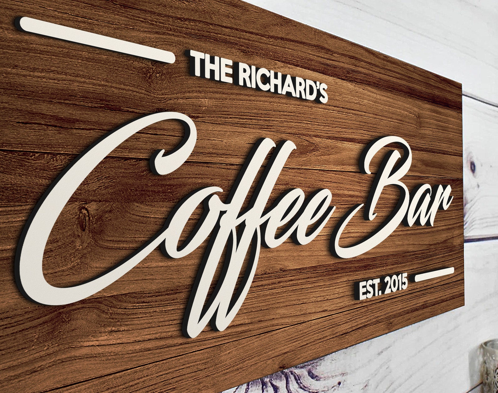 Personalized Coffee Bar Sign Wooden Sign Gift Custom Wood - Etsy