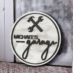Personalized Name Garage Sign, Housewarming Gift, Custom Garage Wood ...