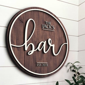 Personalized Coffee Bar Coffee Shop Sign Round Wooden Sign - Etsy