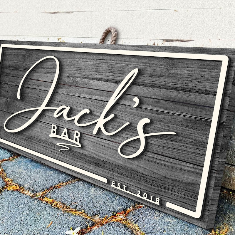 Rustic Bar Sign - Etsy