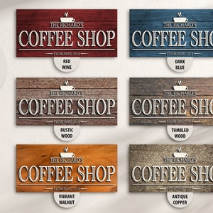 Personalized Coffee Bar Sign Wooden Sign Gift Custom Wood - Etsy