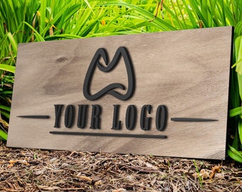 Wood Custom Logo Sign - Etsy