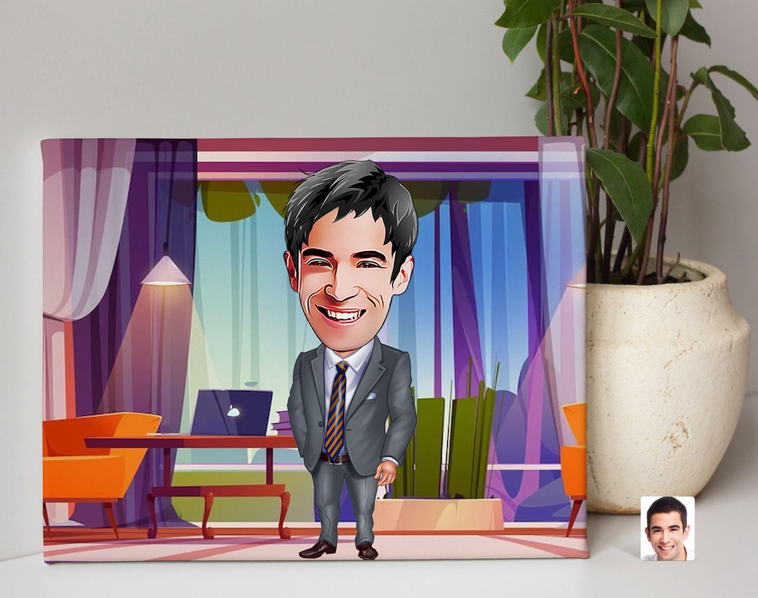 Personalized Boss Cartoon Drawing, Custom CEO Cartoon Drawing, Cartoon ...