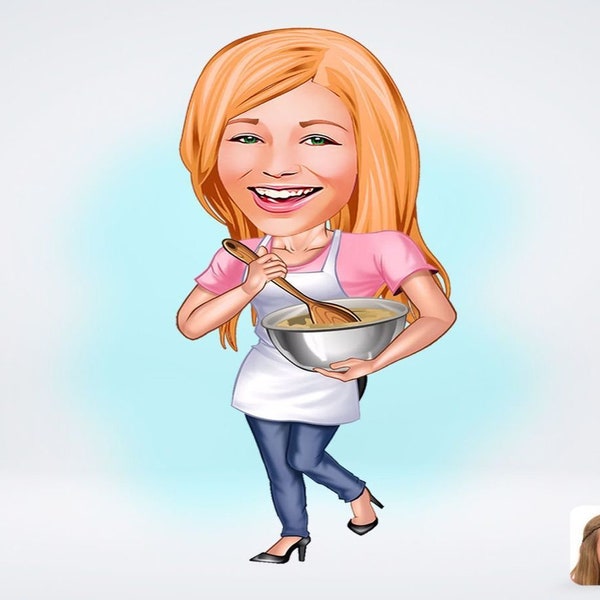 Female Chef Cartoon - Etsy