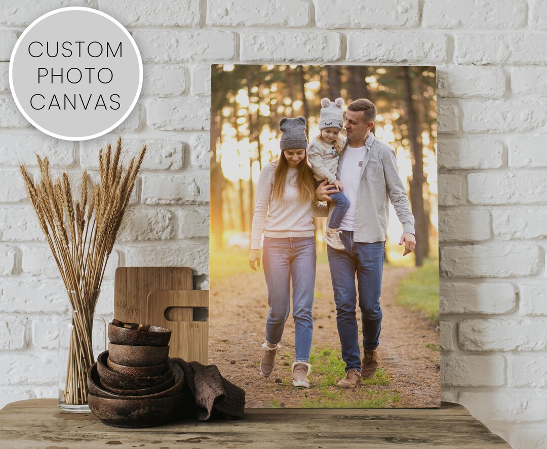 Customizable Family Photo Canvas, Personalized Family Canvas, Custom ...